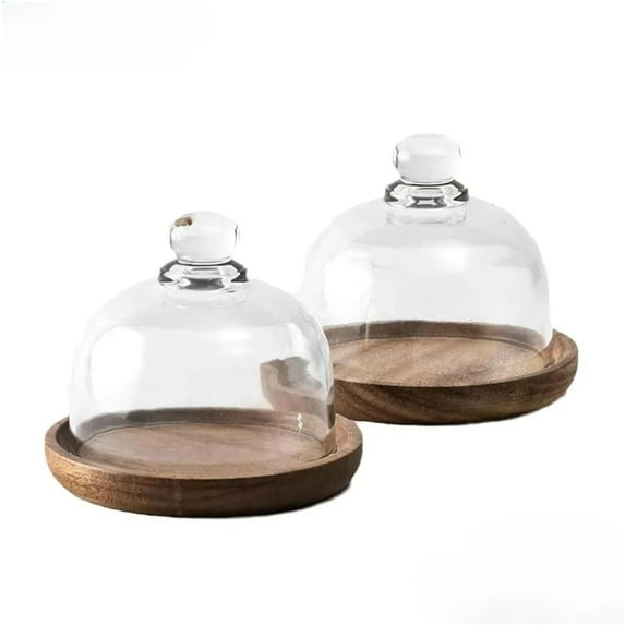 Cake Stand with Glass Lid,Mini Cake Stand with Dome,Small Cake and ...