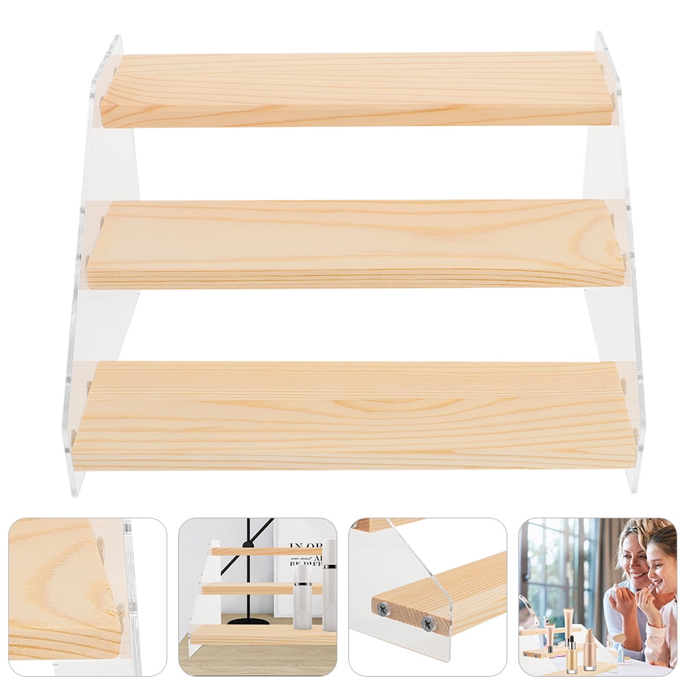 PENIKOKO Stepped Display Rack Wooden Beige Co-workers Hotel 1Pack 11 ...