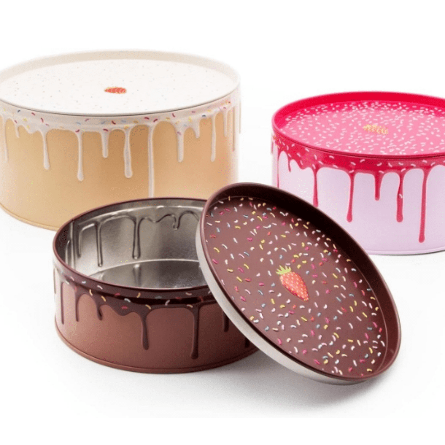 Cake Storage Tin | Set of 3 | Biscuit Tins | Kitchen Set | Storage ...