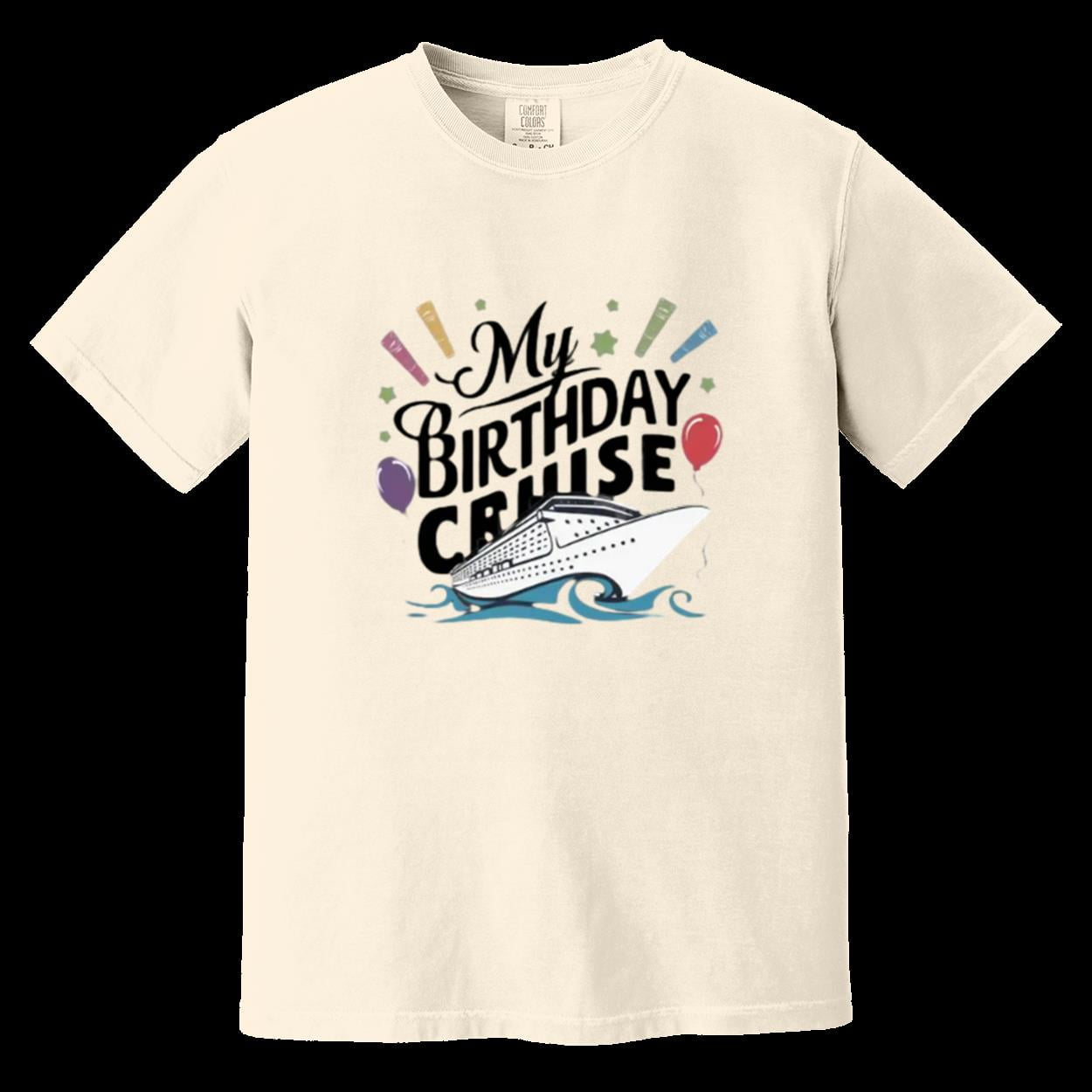 Cake Sunshine Cruise Vibes Comfort Color T-shirt For Birthdays, for men & women, up to size 4XL ...