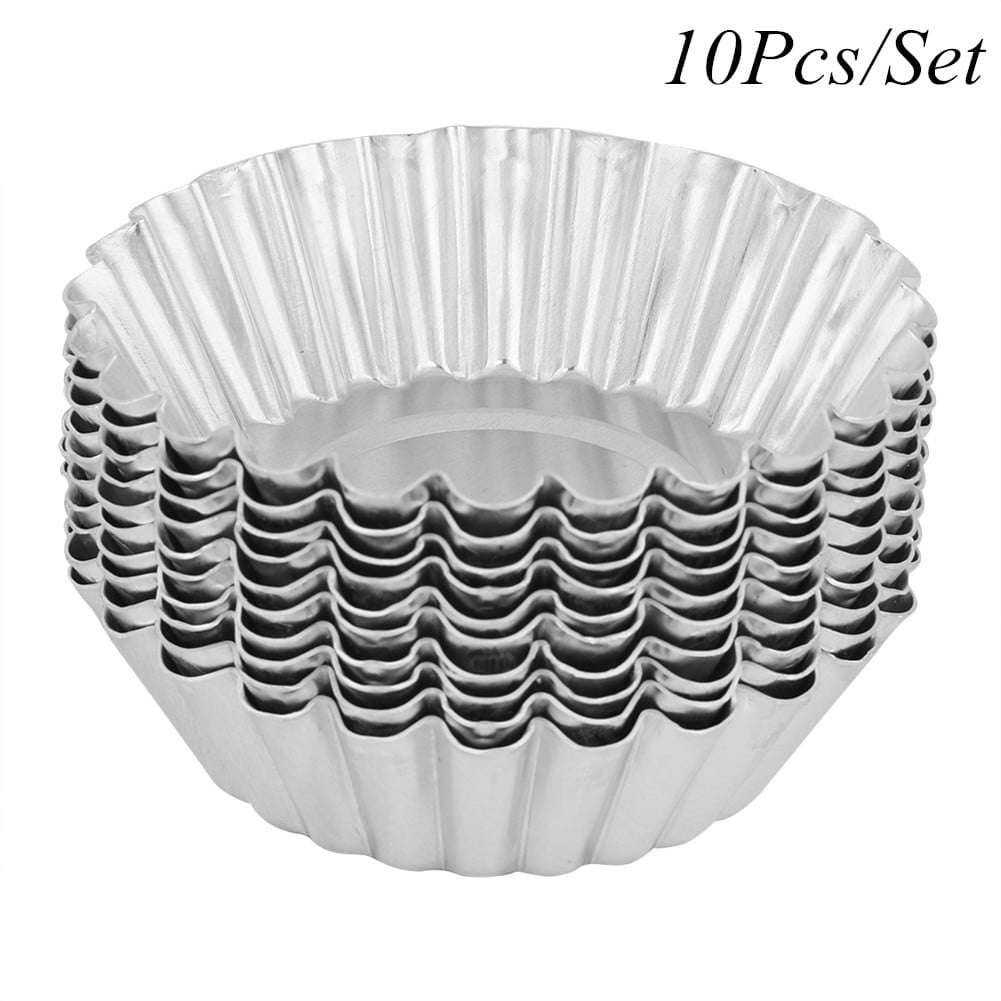 Cake Tark Mold, 10Pcs Aluminum Egg Tart Mold Baking Tools For Cakes ...