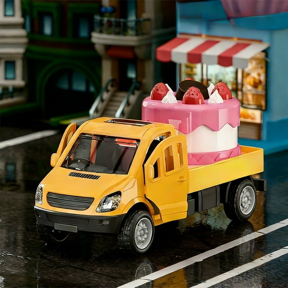 Cake Themed Push and Go Car Toy, Simulation Strawberry Cake Model Car ...