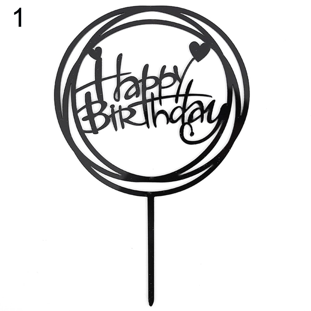 Cake Topper Acrylic Cake Topper Happy Birthday Cake Topper Cake ...