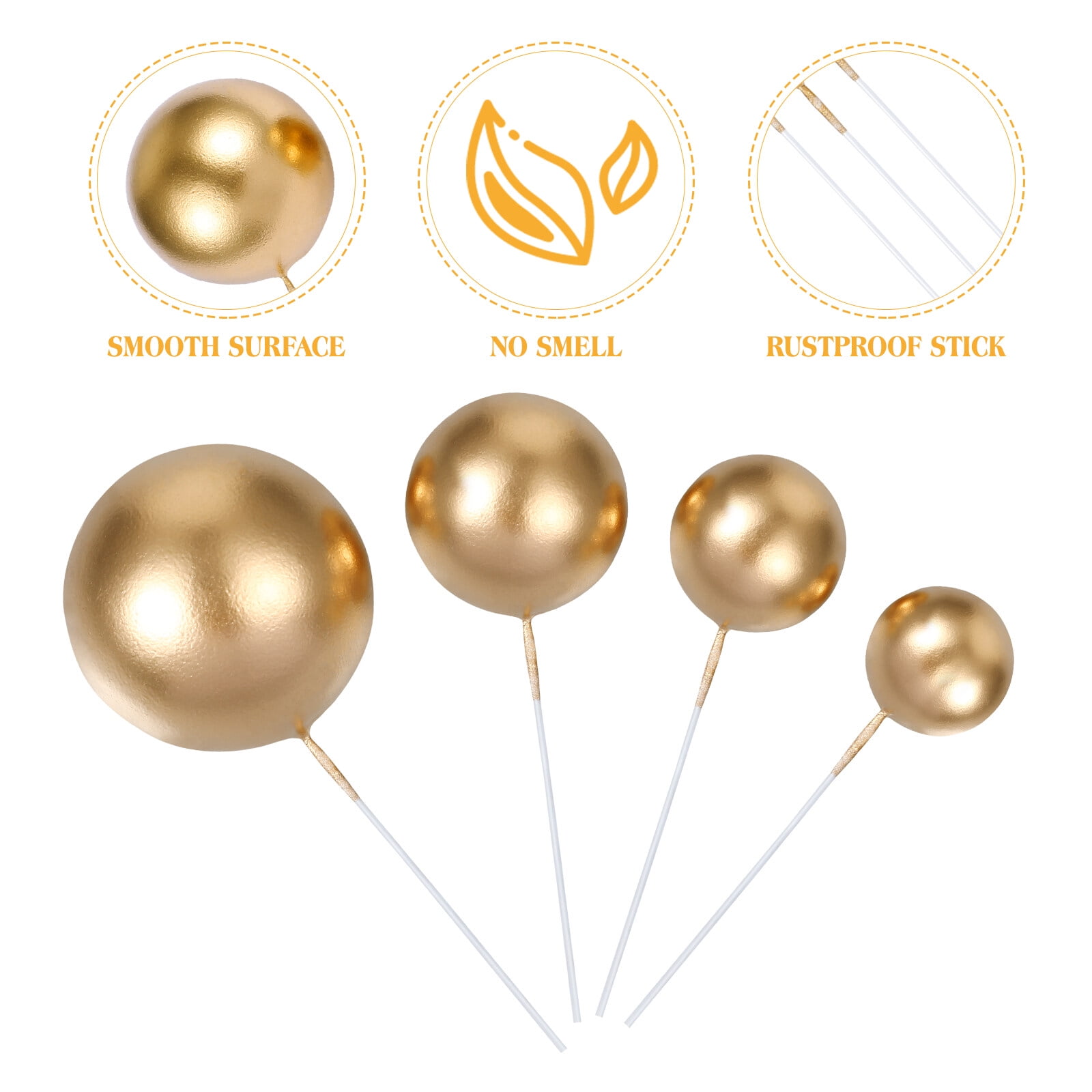 Cake Topper Ball Decorations Balloon Bear Cupcake Picks Birthday Set ...