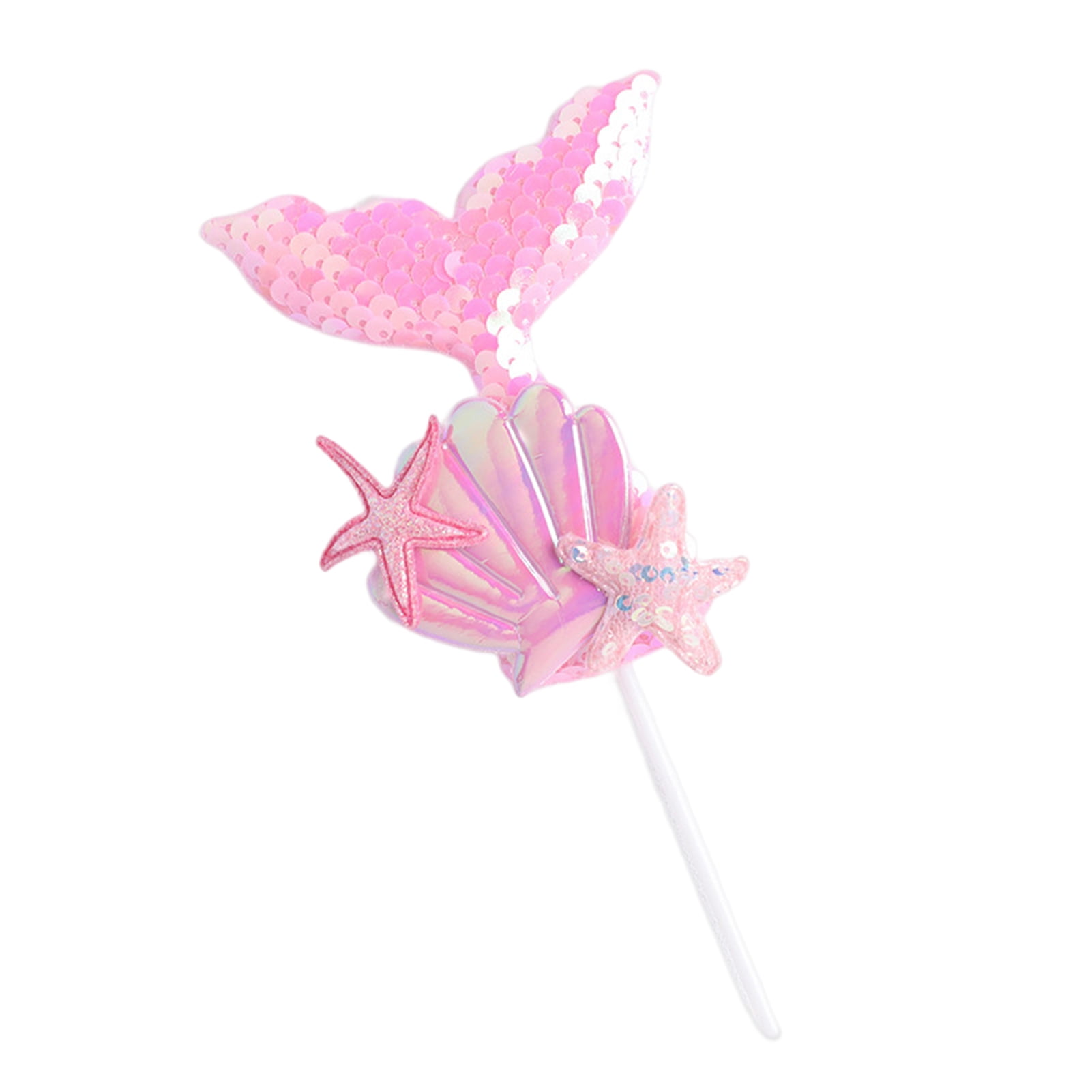 Cake Topper Colorful Sequin Shell Beautiful Handmade Baking Decoration ...