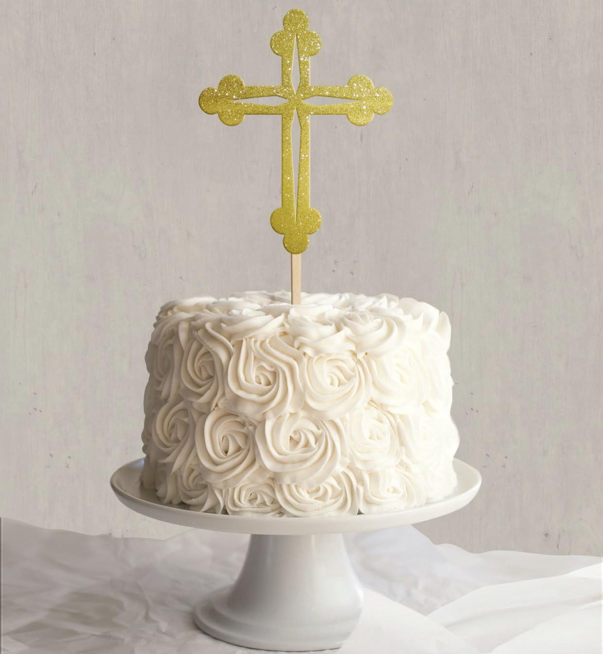 Cake Topper Cross Baptism,Communion 4.7 x 11.9 Inches Laser Cut MDF and ...