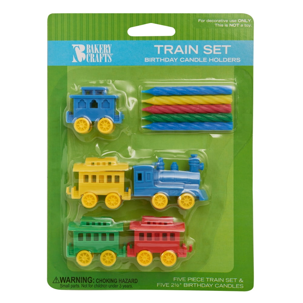 Cake Topper Decor, Train Shape Candles (2/PKG) - Walmart.com