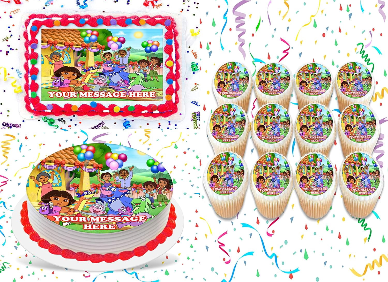 Cake Topper Edible Image Cupcakes Frosting Sugar Sheet (2" Cupcakes (12 ...