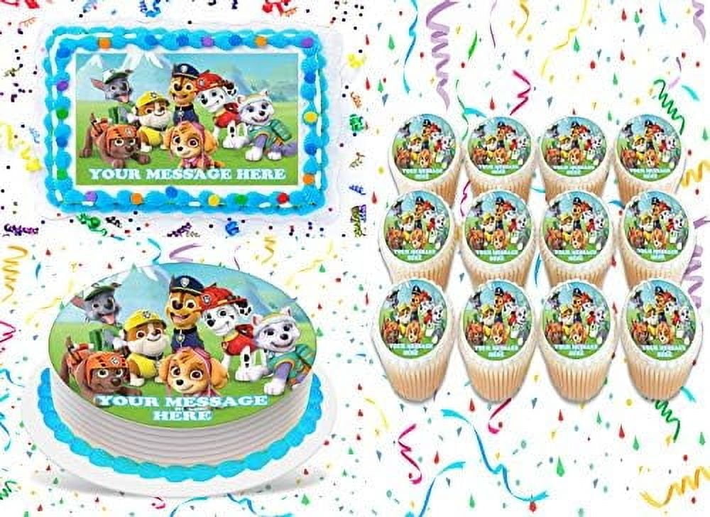 Cake Topper Edible Image Cupcakes Frosting Sugar Sheet (8" Round Cake ...