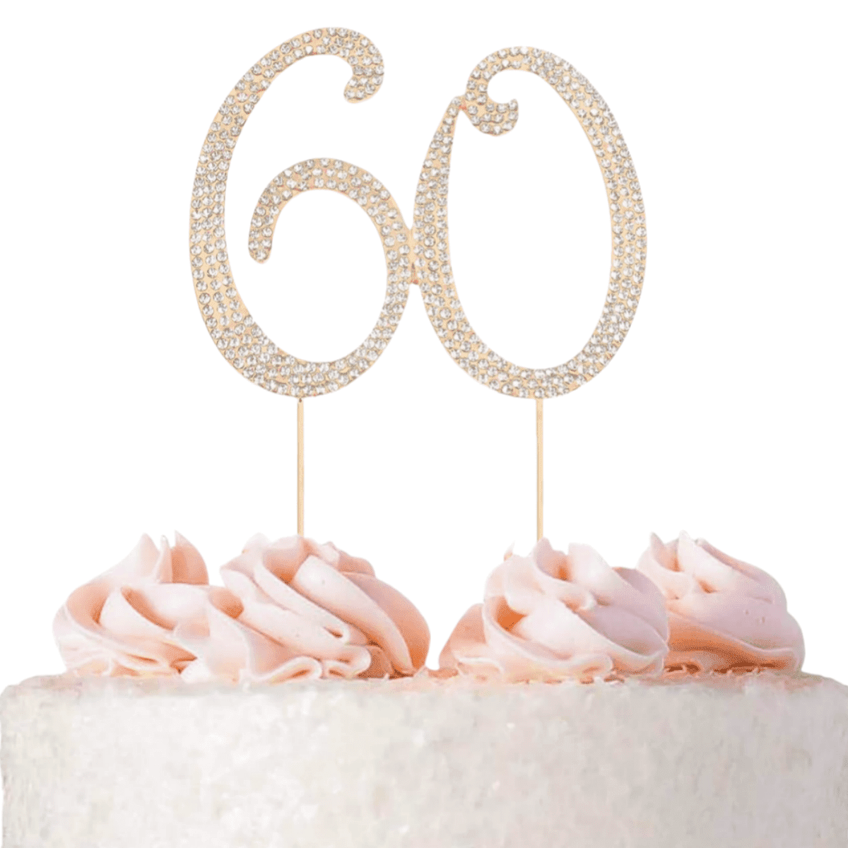 Cake Topper - Premium Rose Gold Metal - Birthday Party Sparkly ...