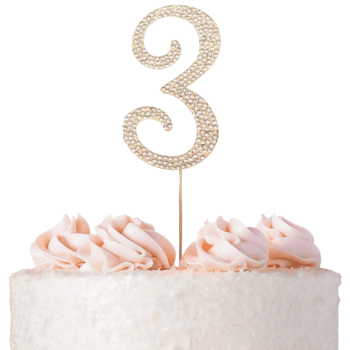 Cake Topper - Premium Rose Gold Metal - Birthday Party Sparkly ...