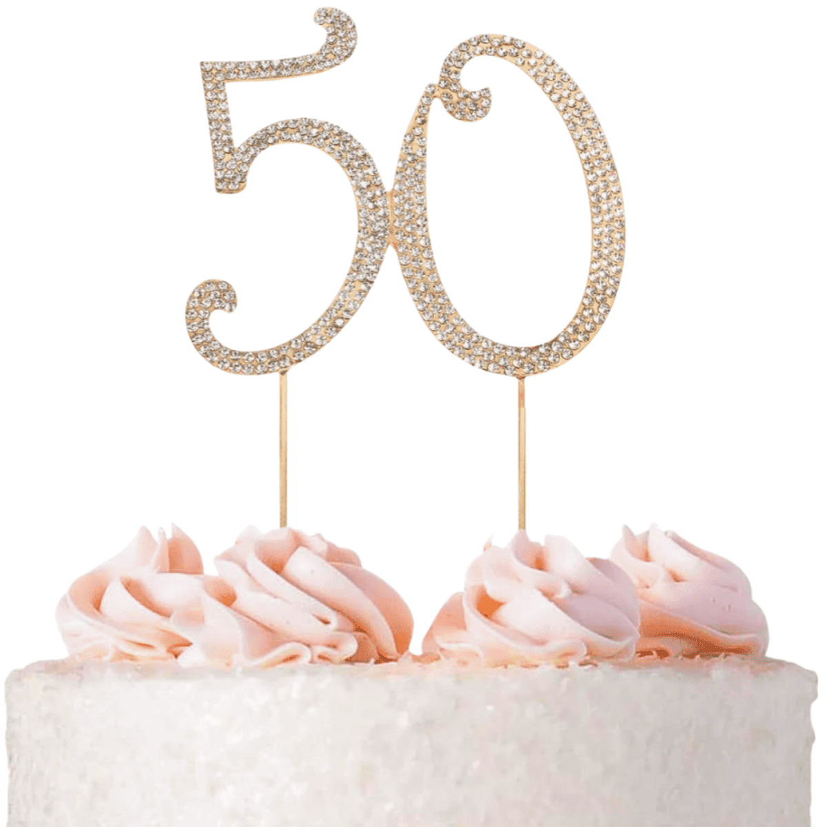 Cake Topper - Premium Rose Gold Metal - Birthday Party Sparkly ...