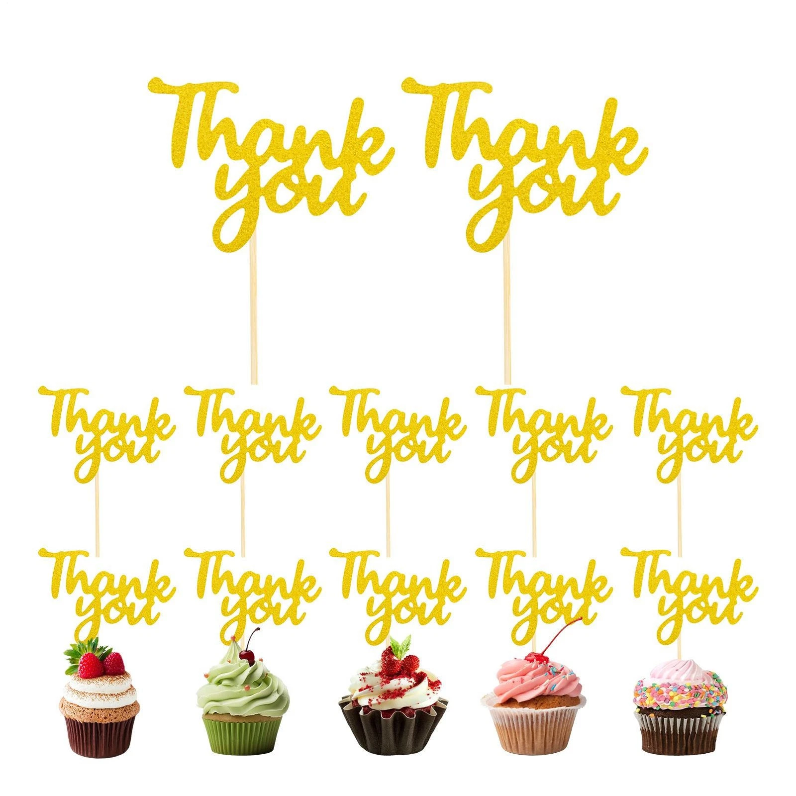 Cake Topper Thank You Cake Toppe 12 Piece For Giving Teacher ...
