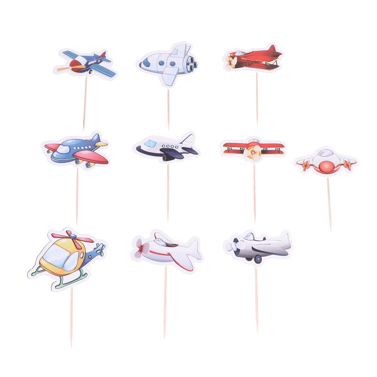 MERRYHAPY 30Pcs Aircraft Cake Picks Party Cake Toppers for Desserts ...
