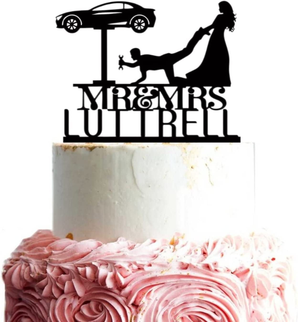 Cake Toppers Customized Car Fixer Wedding Cake Topper Auto Mechanic ...