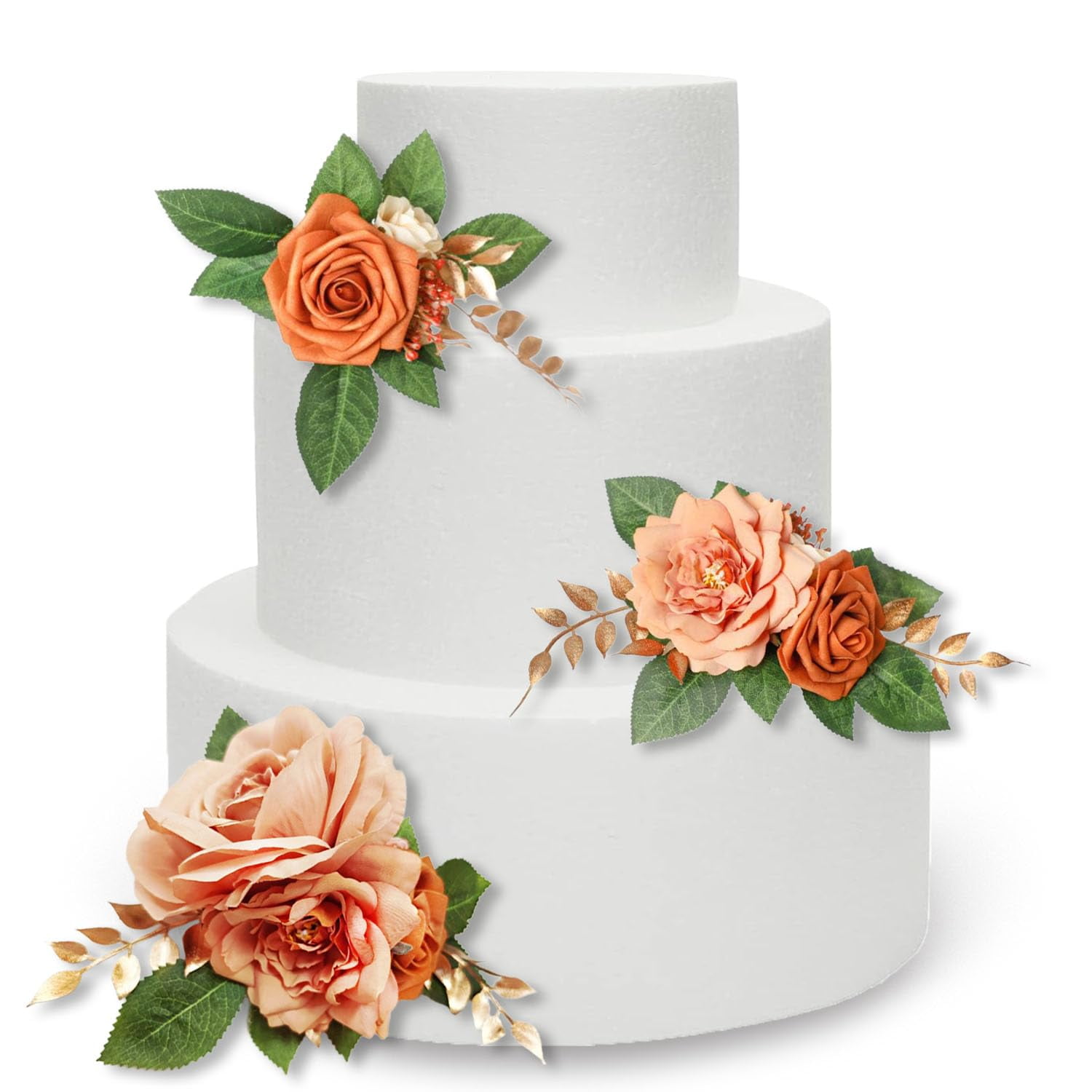 Cake Toppers Flowers, Cake Decorations, Vintage Artificial Rose Flower ...