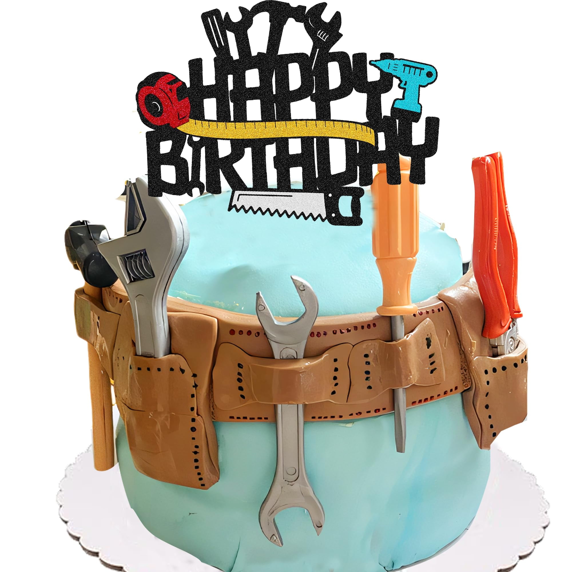Cake Toppers ForEGSC Men, Qoadwem Hand Tools Cake Topper Toolbox Wrench ...