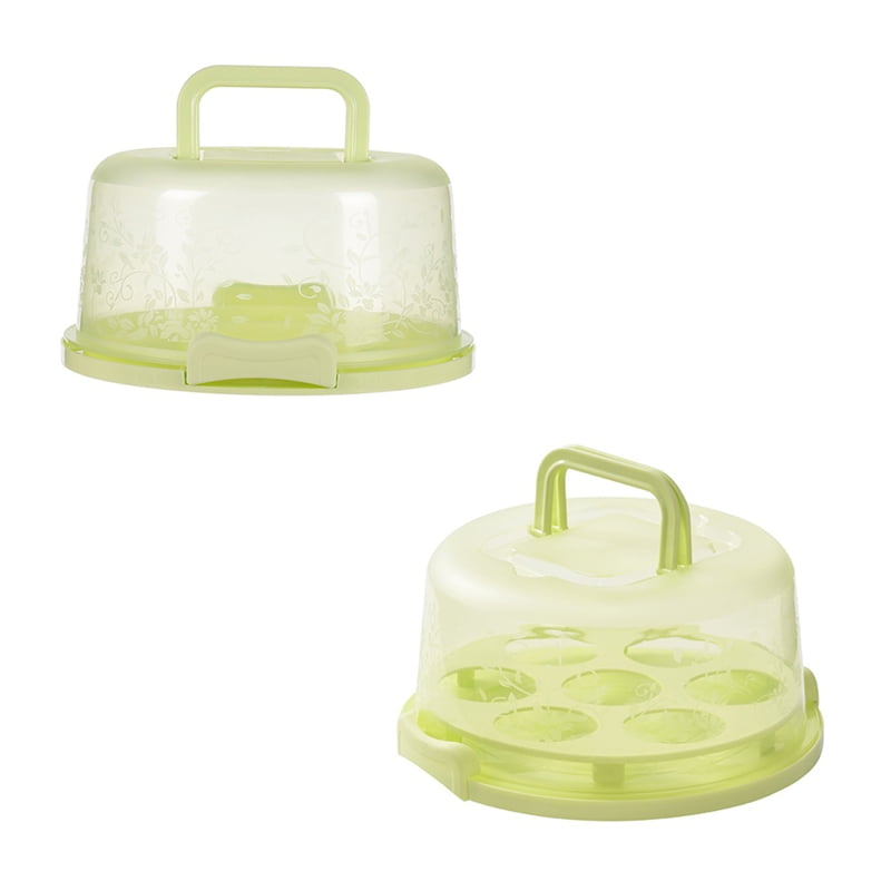 Cake Transport Box with Lid and Handle Cake Box Cup Cake Container with ...