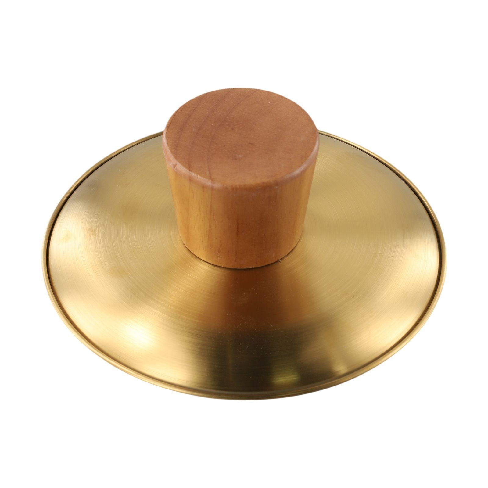 Cake Tray Fruit Display Plate Dessert Pan Wooden Base Stainless Steel ...