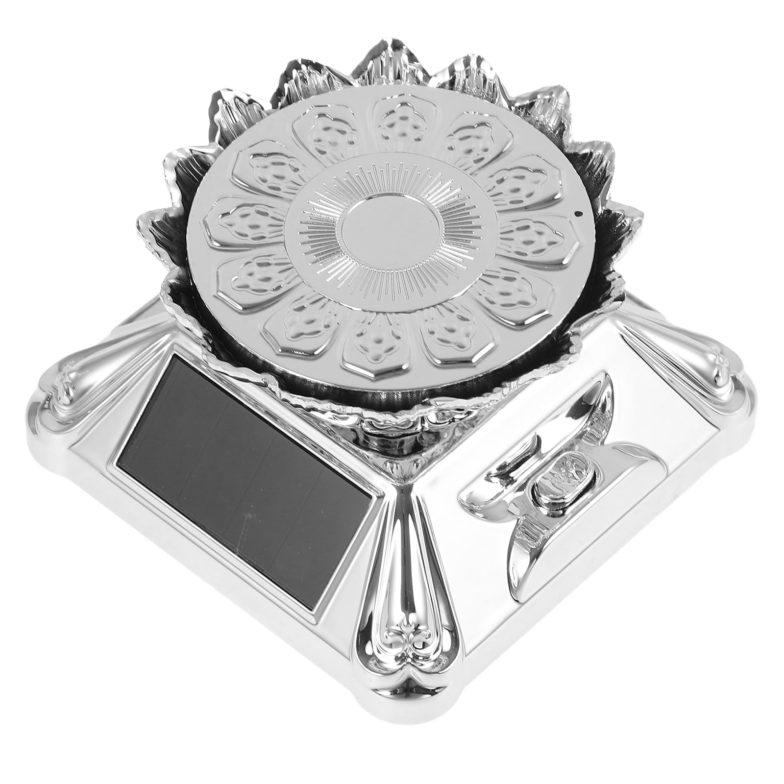 Cake Turntable Motorized Carousel Silver Display Stand Automatic ...