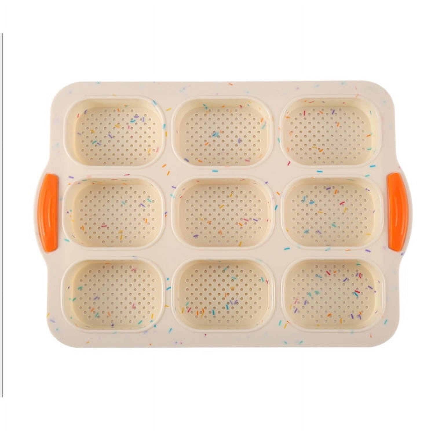 Cake baking tray,Cake Moulds, 9-cell Oval French DIY Small Bread ...