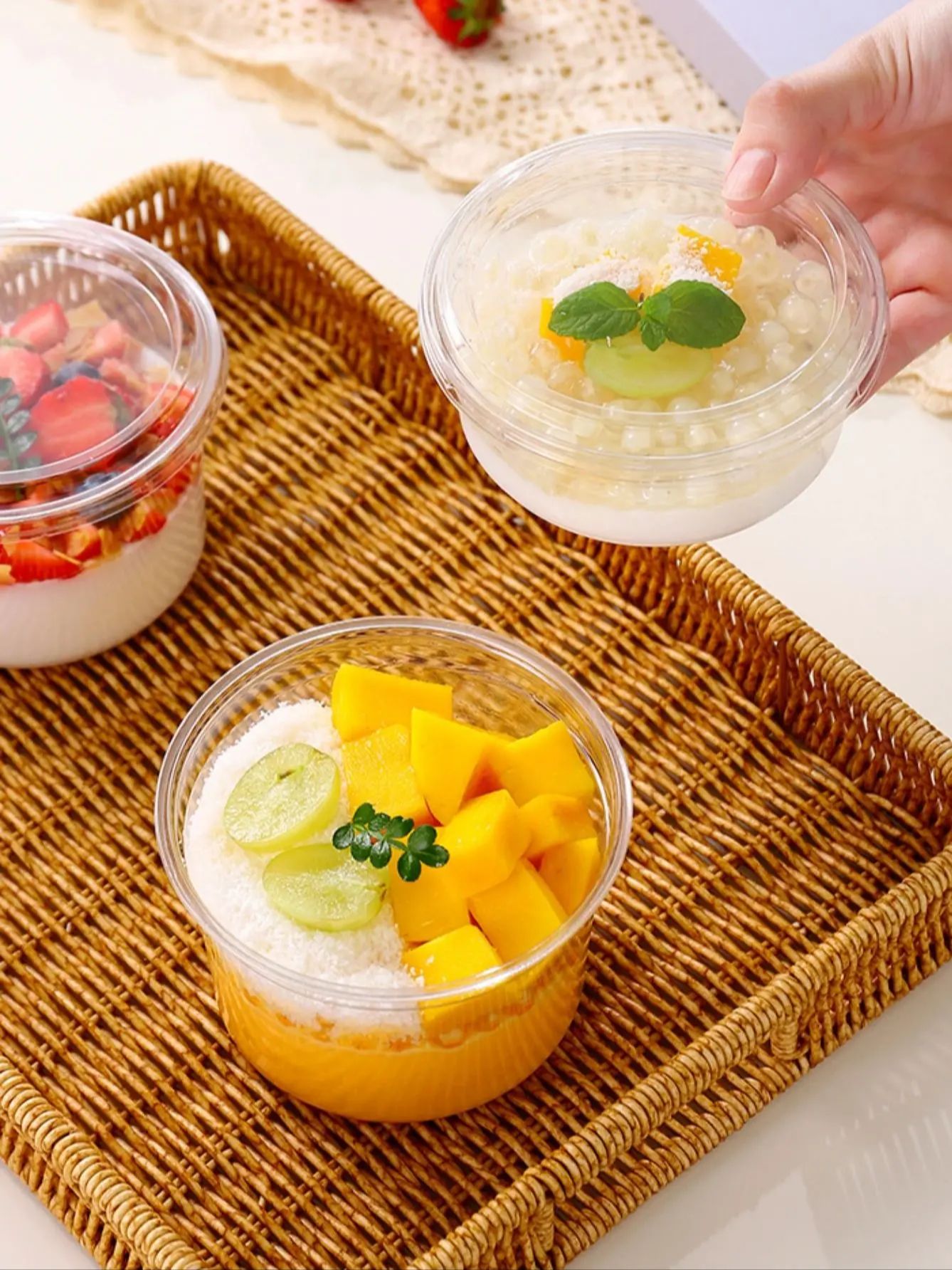 Cake box packaging box dessert cup clear tiramisu packaging box mousse ...