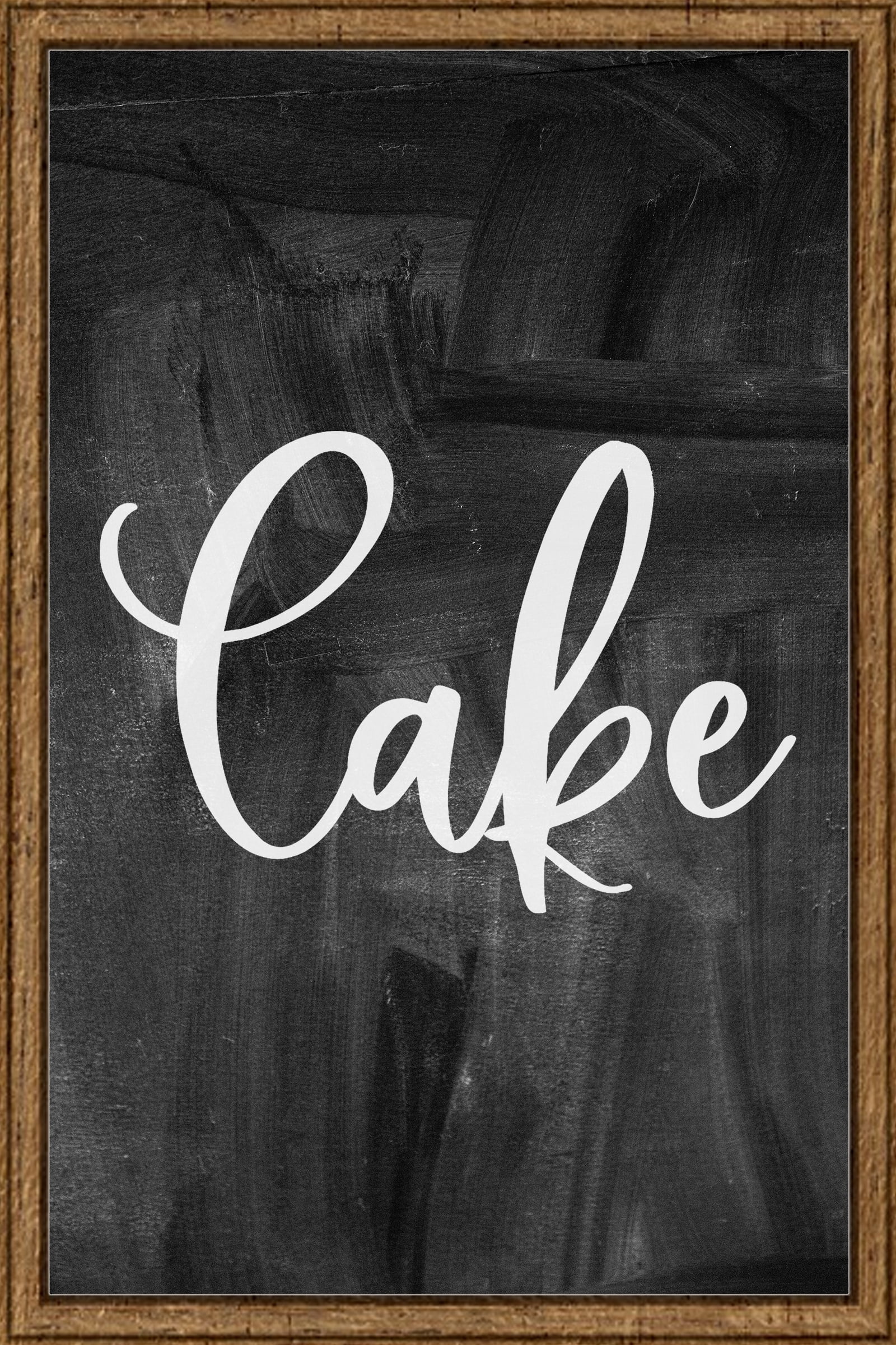 Cake cursive chef baking sweets bakery delicious Tin Sign Chalk Board ...