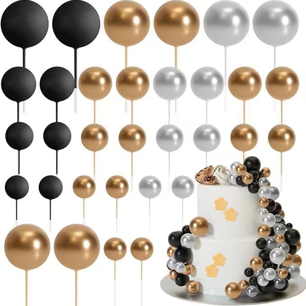 Cake decoration balls 32 pieces combination party wedding cake ...