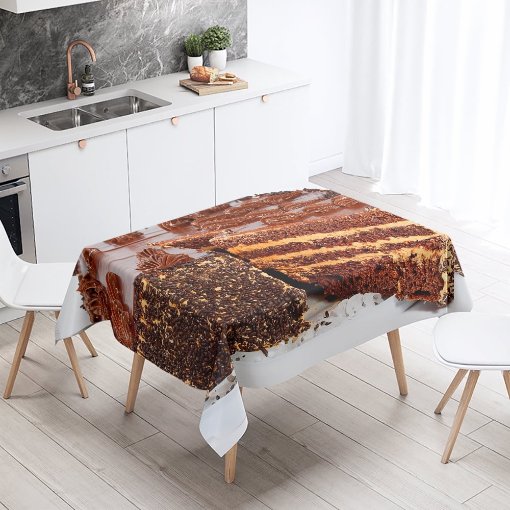 Cake gourmet printed tablecloth kitchen restaurant table decoration and ...