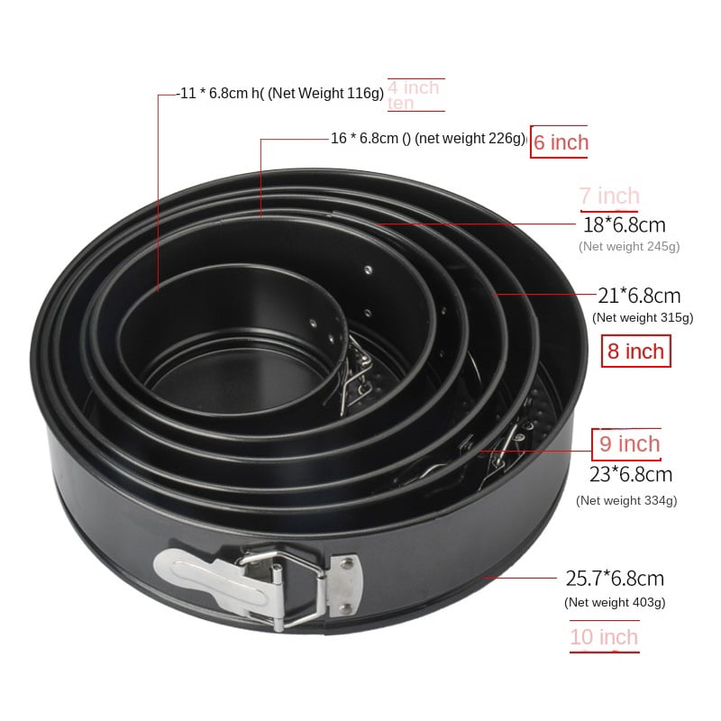 Cake mold 4/6/7/8/9/10 inch round thick non-stick coating carbon steel ...