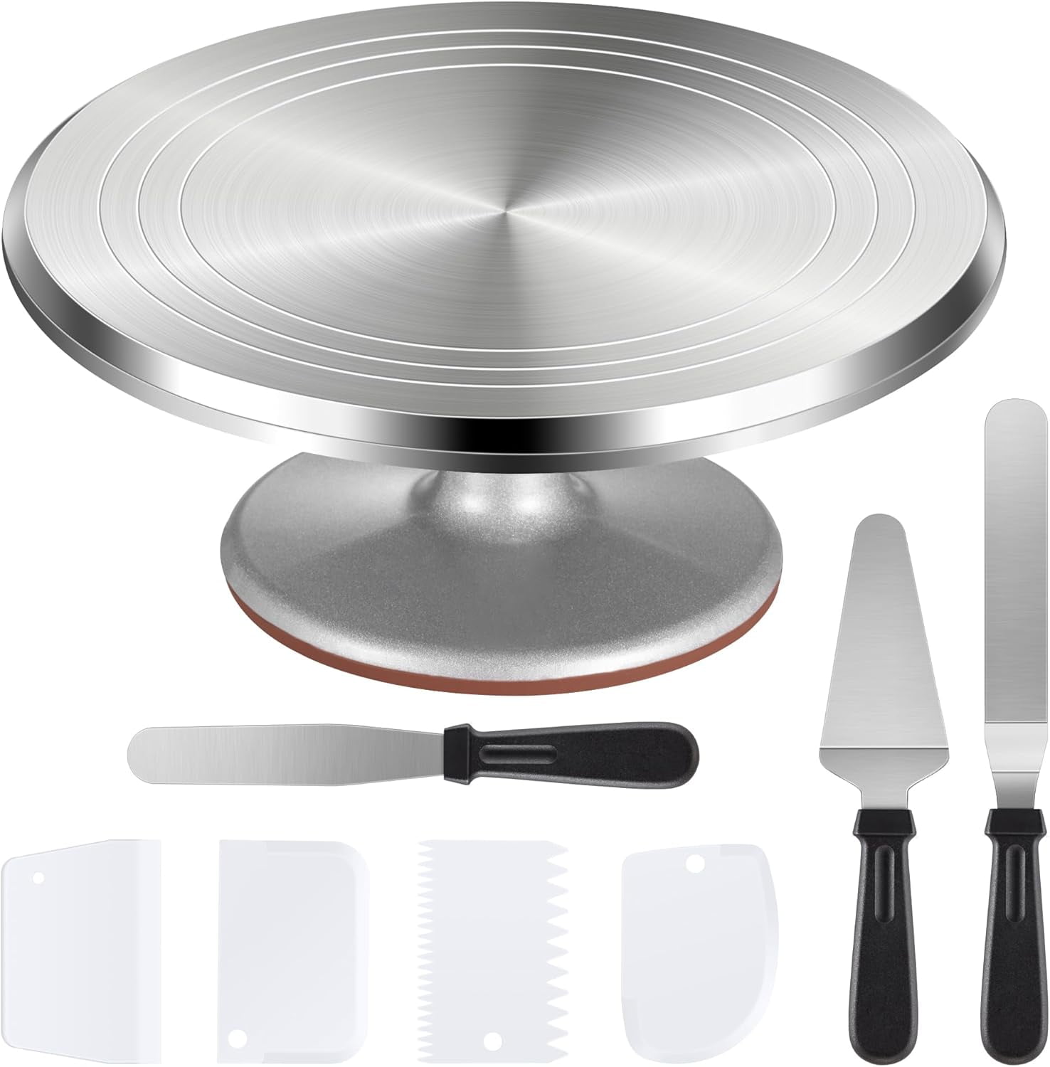 Cake turntable, 12-inch aluminum cake stand, cake decorating kit ...