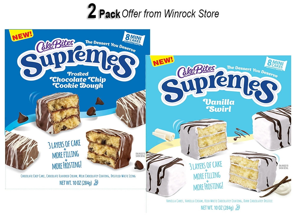 CakeBites Supremes Vanilla Swirl, 8 Mini Cakes, 10 oz. & Cakebites ...