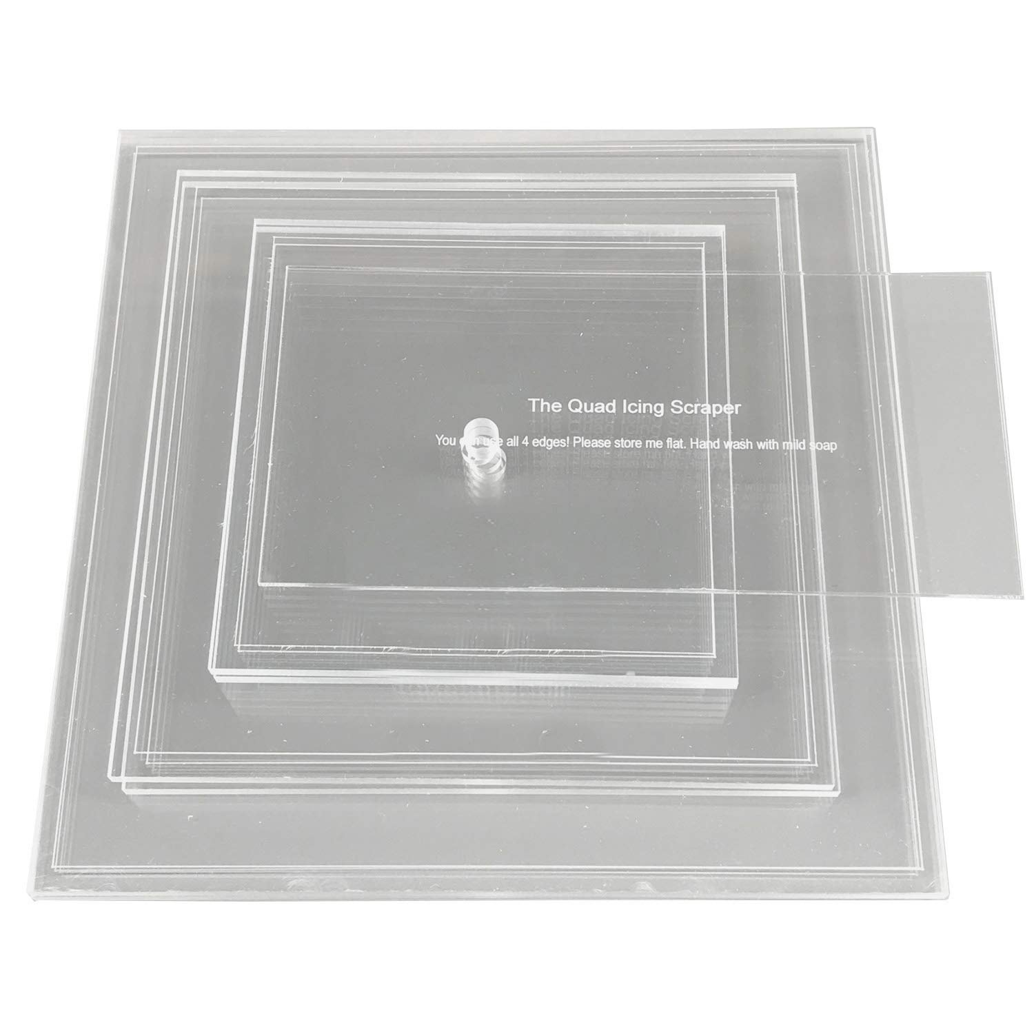 CakeSafe 1/2 Inch Square Basic Essential Kit 2 Each of Square Disk 6-1/ ...