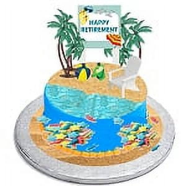 CakeSupplyShop Happy Retirement Cake Topper with Adirondack Chair ...