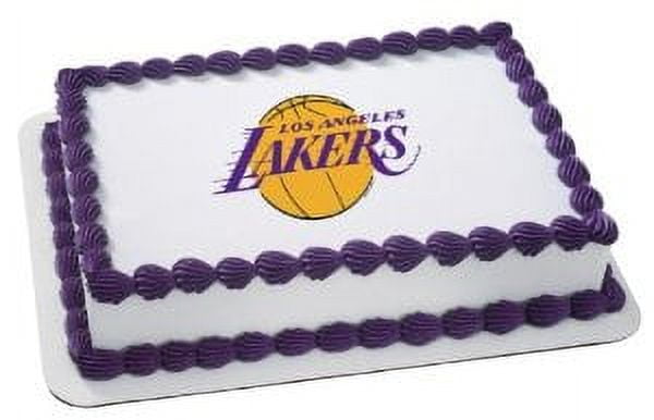 CakeSupplyShop NBA LA Lakers Birthday Sports Cake Decoration Edible Frosting Photo Sheet ...