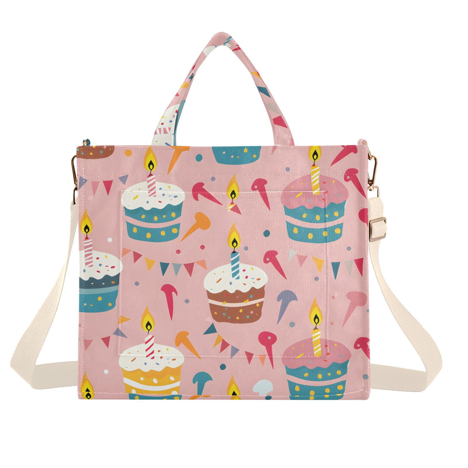 Cakes Flags Candles Corduroy Tote Bag Handbag Large Messenger Bag ...