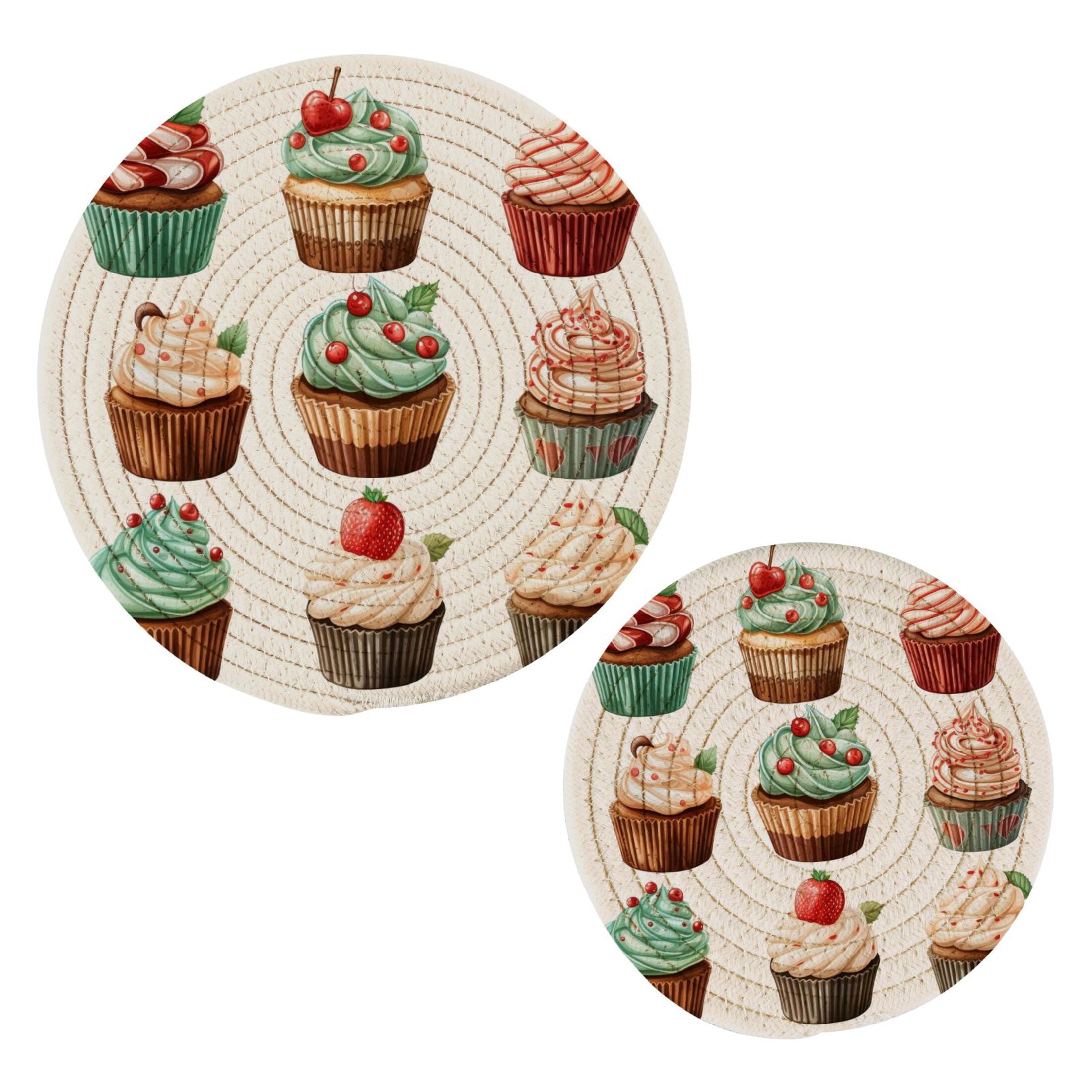 Cakes Trivet Mats Pot Holders Cotton Woven Non-Slip Heat Resistant for ...