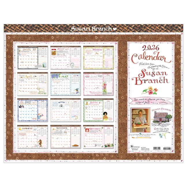 Cal 2026- Susan Branch Large Desk Pad Monthly Blotter, (Paperback ...