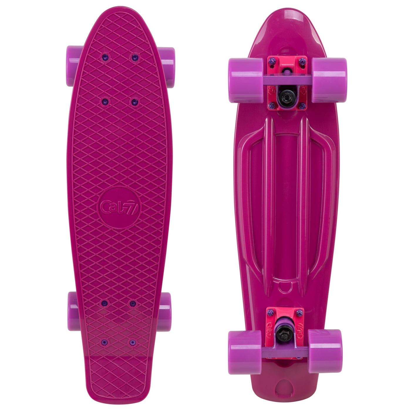 Cal 7 22.5 In. Complete Retro Design Mini Cruiser Skateboard (Berry ...