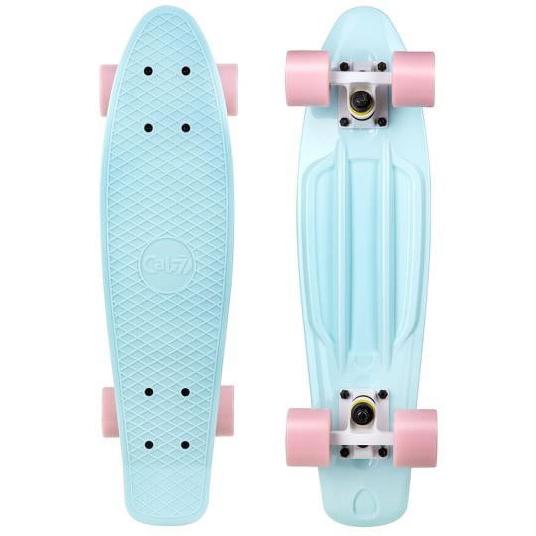 Cal 7 22.5 In. Complete Retro Design Mini Cruiser Skateboard (Lily ...