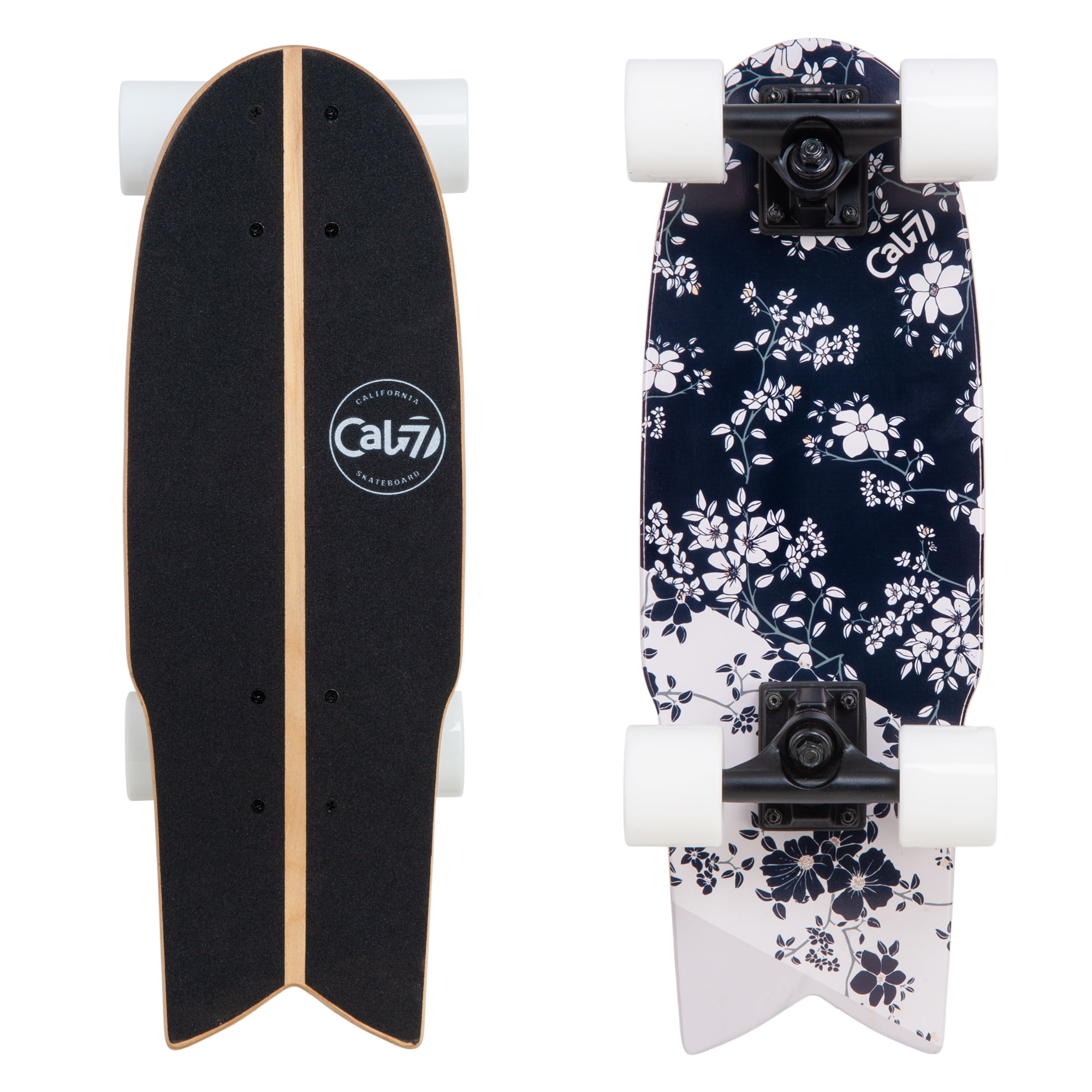 Cal 7 Fishtail Deck 22-inch Mini Cruiser Skateboard (Meadow) - Walmart.com