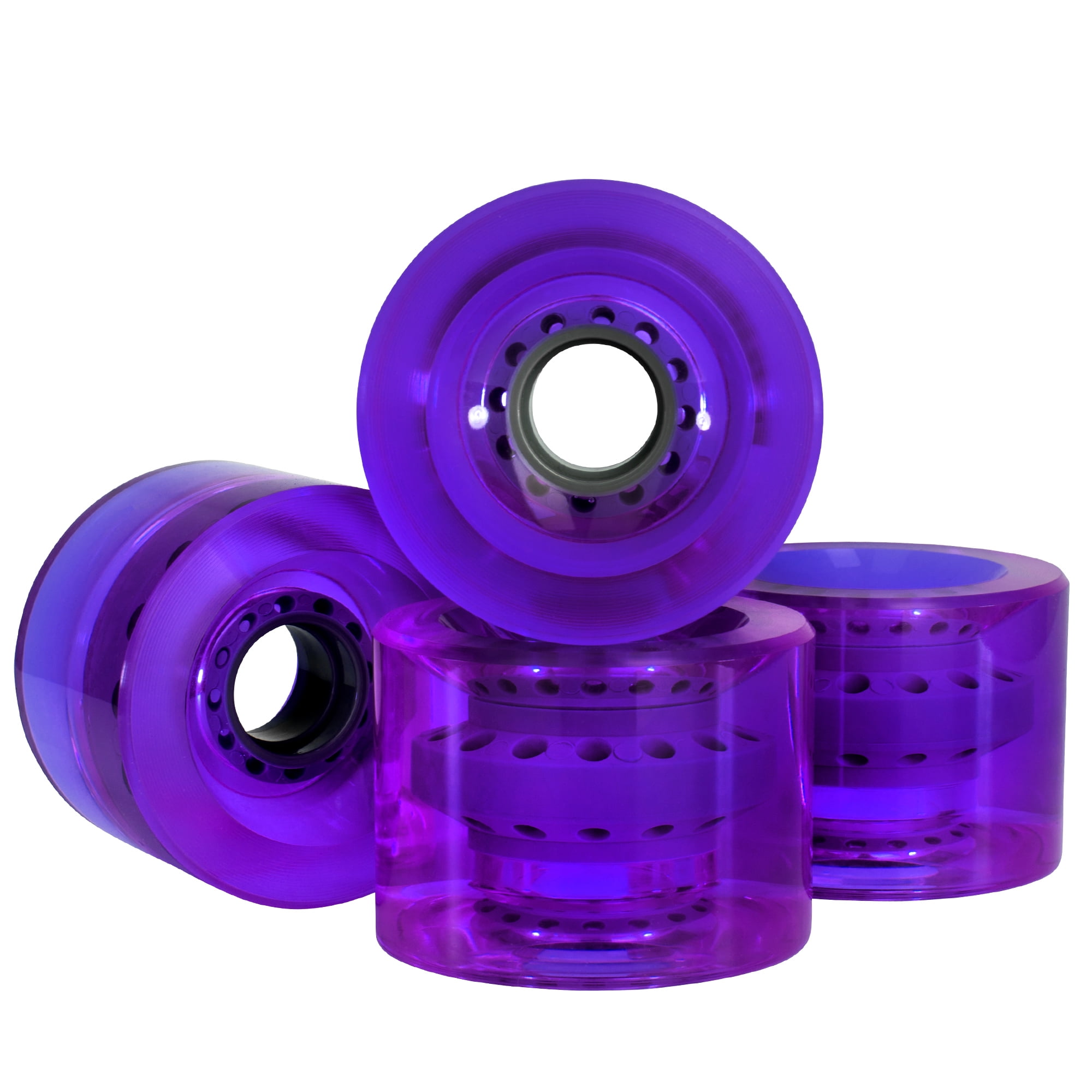 Cal 7 Polyurethane Skateboard Wheels, 60x44mm 83A, Transparent Violet ...