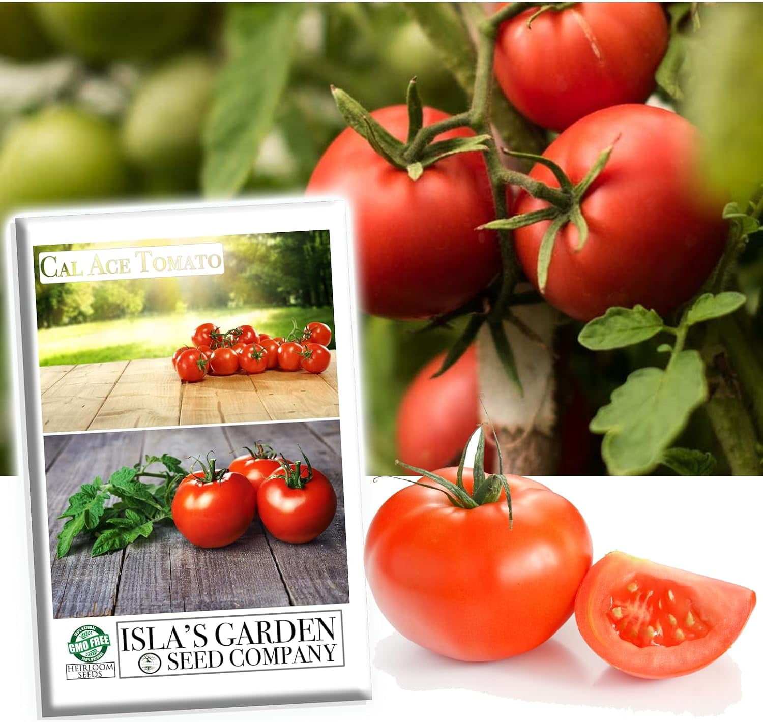 Cal Ace VF Tomato Seeds for Planting, 300+ Heirloom Seeds Per Packet ...