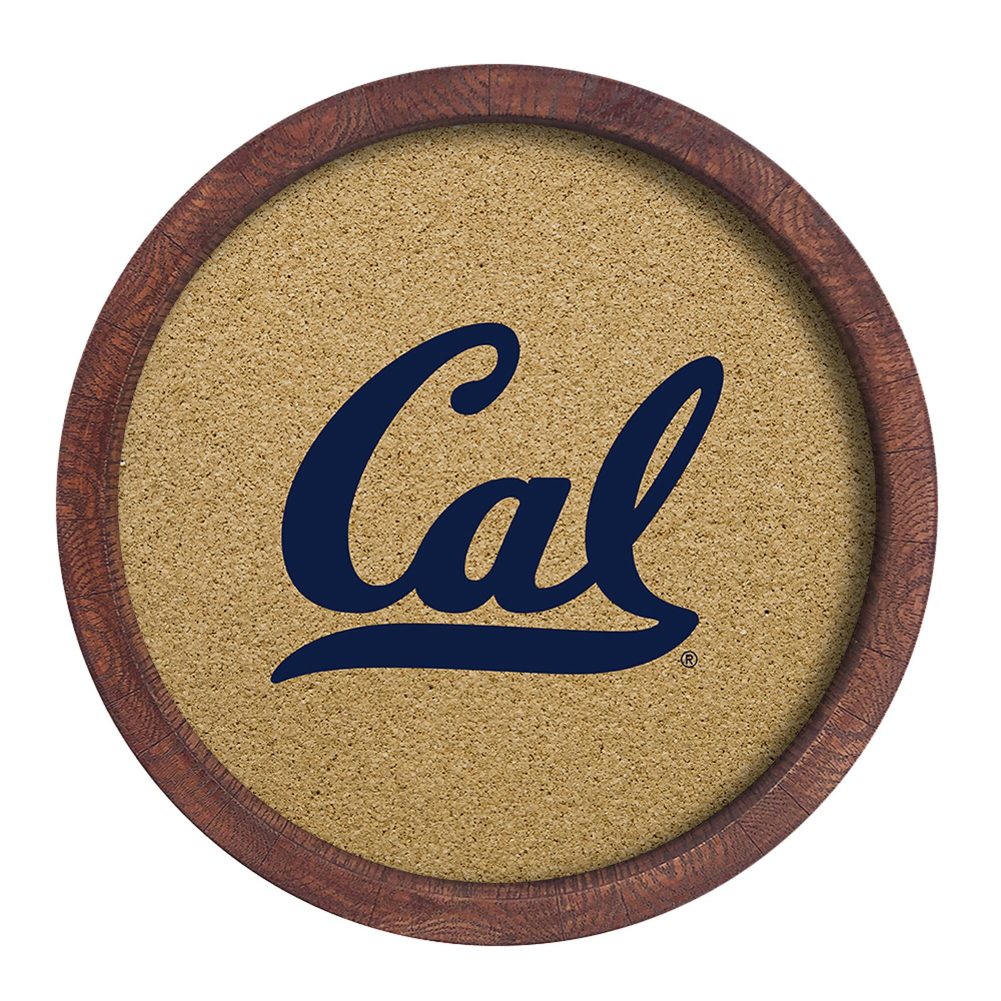 Cal Bears 20.25'' Round Faux Barrel Framed Cork Board - Walmart.com