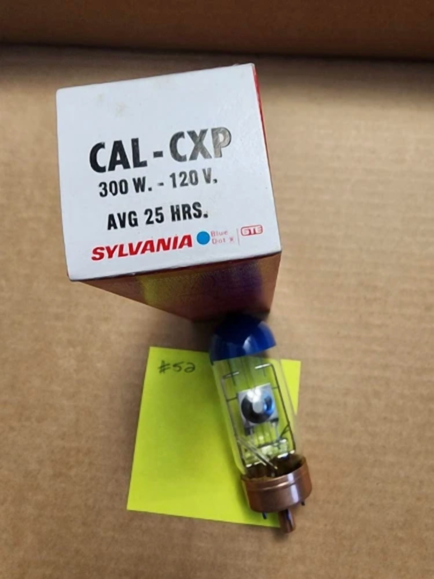 Cal - Cxp Projector Projection Lamp Bulb 300W 120V Sylvania *Avg. 25 ...