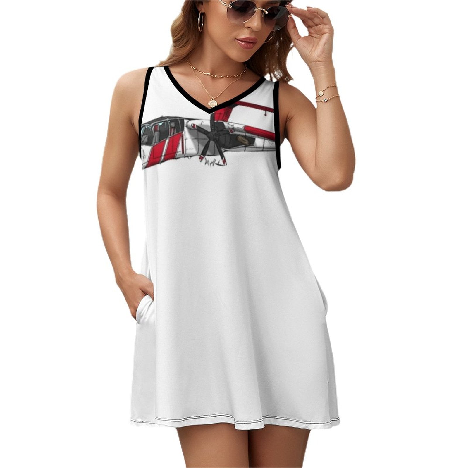 Cal Fire Bronco Square Neck Dress Sweet Summer Dress Women Elegant ...