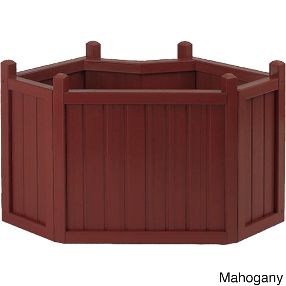 Cal Flame All Weather Composite Corner Planter (34 inches) Red ...