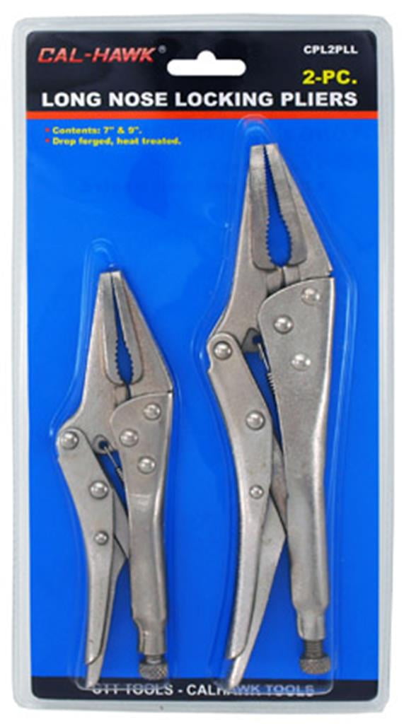 "Cal Hawk Tools 2-pc. Long Nose Locking Pliers Set" - Walmart.com