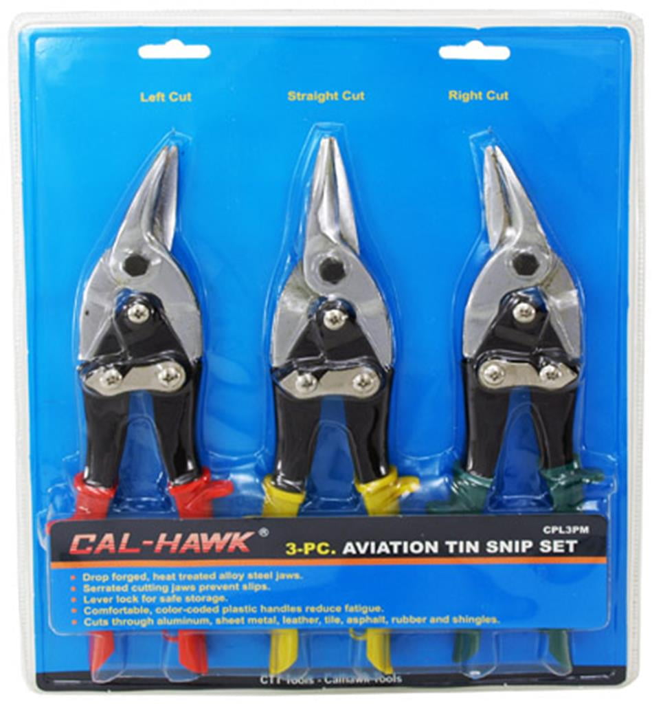 "Cal Hawk Tools 3-pc. Aviation Tin Snip Set" - Walmart.com