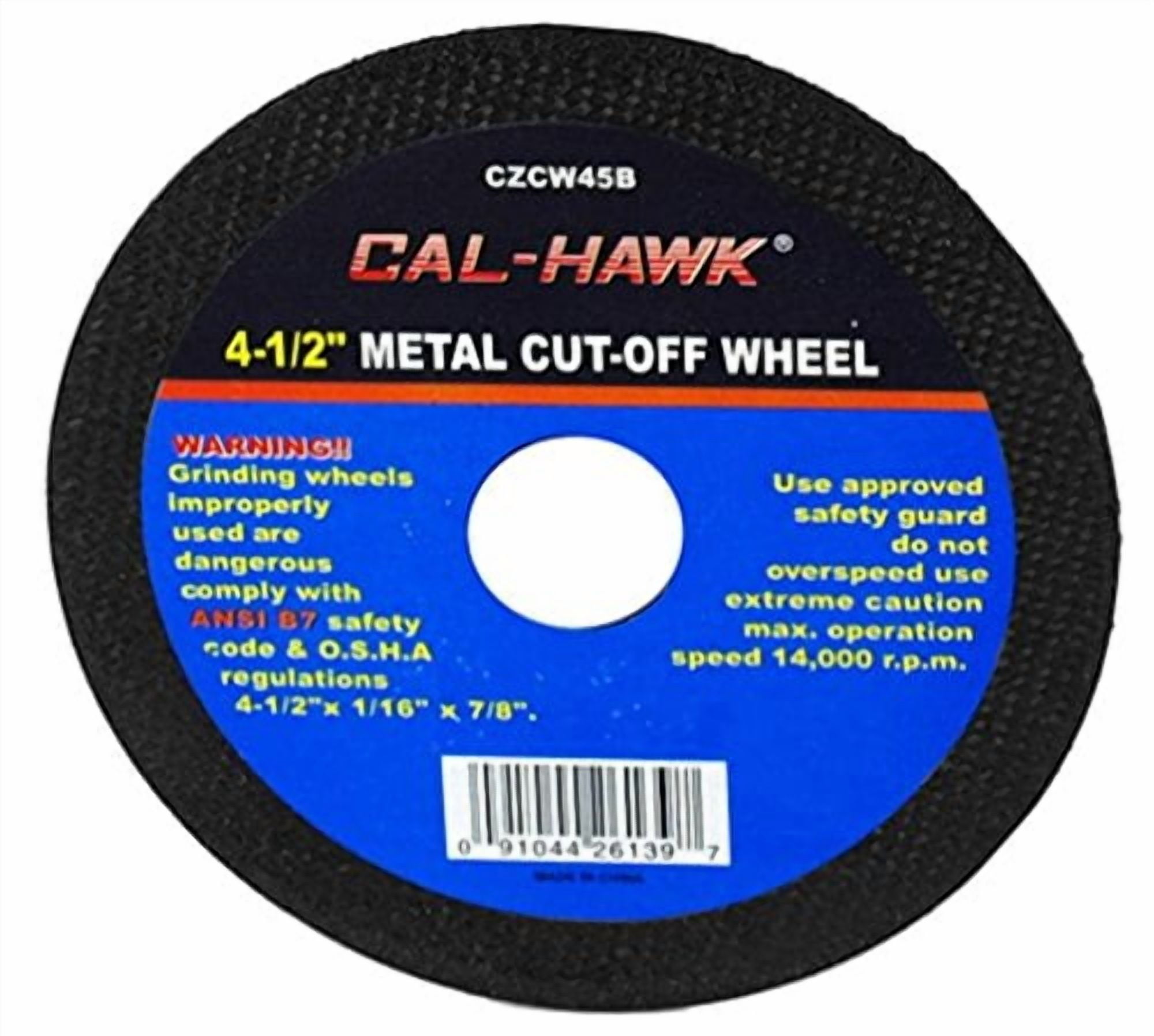 Cal Hawk Tools CZCW45B-50PK-1 4-1/2" Metal Cut-Off Wheel, 50 Pack ...